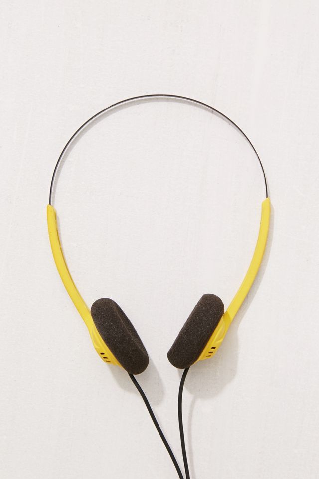 Retro Colourblock Yellow Headphones | Urban Outfitters UK
