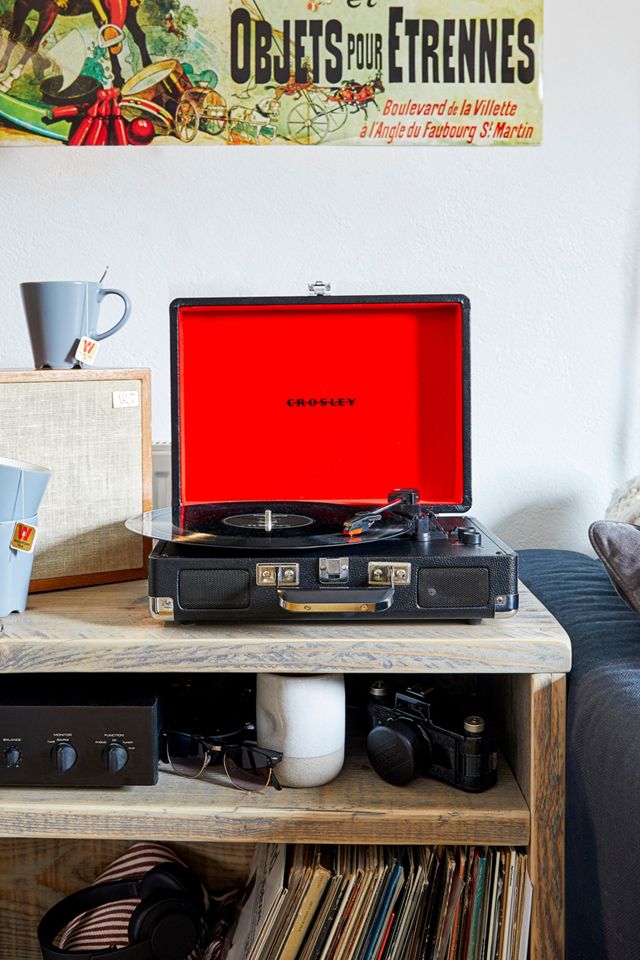 Crosley Cruiser Black and Red Bluetooth Vinyl Record Player | Urban ...