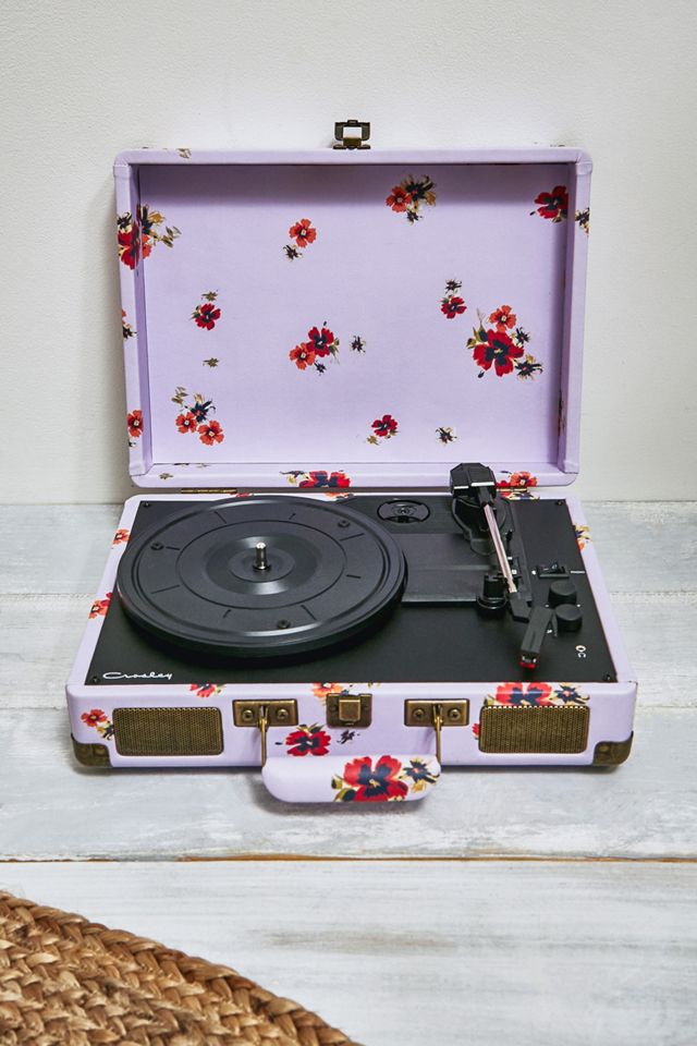 Crosley Cruiser Lavender Floral Bluetooth Vinyl Record Player | Urban ...