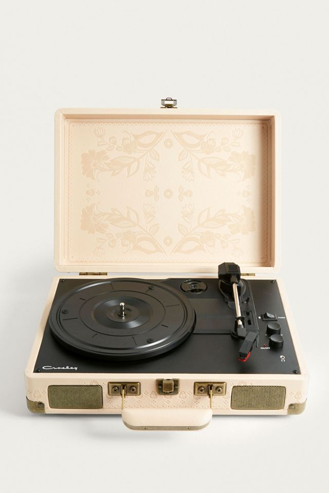 Crosley Cruiser Embossed Beige Bluetooth Vinyl Record Player | Urban ...