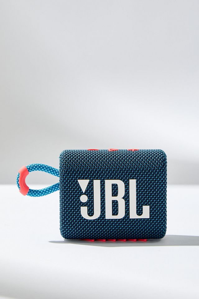 JBL Go 3 Blue & Pink Portable Waterproof Speaker | Urban Outfitters UK
