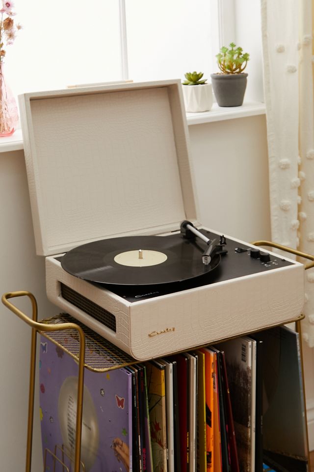 Crosley Mercury Cream Croc Vinyl Record Player With Bluetooth Input ...