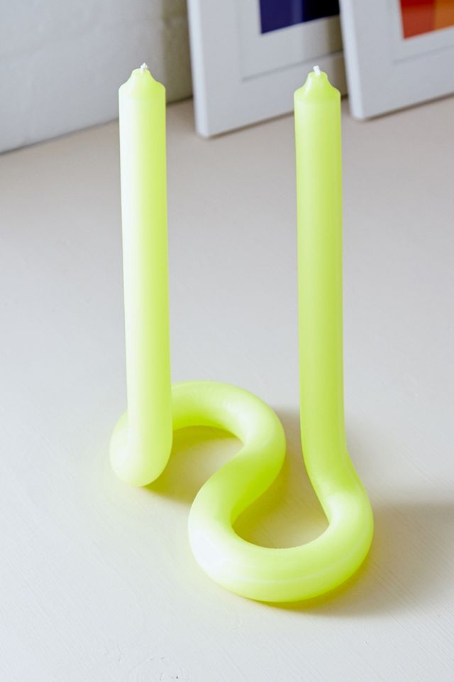 Lex Pott Twisted Yellow Candle | Urban Outfitters UK