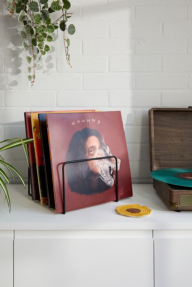 Black Tabletop Vinyl Storage Rack | Urban Outfitters UK Black Tabletop Vinyl Storage Rack | Urban Outfitters UK