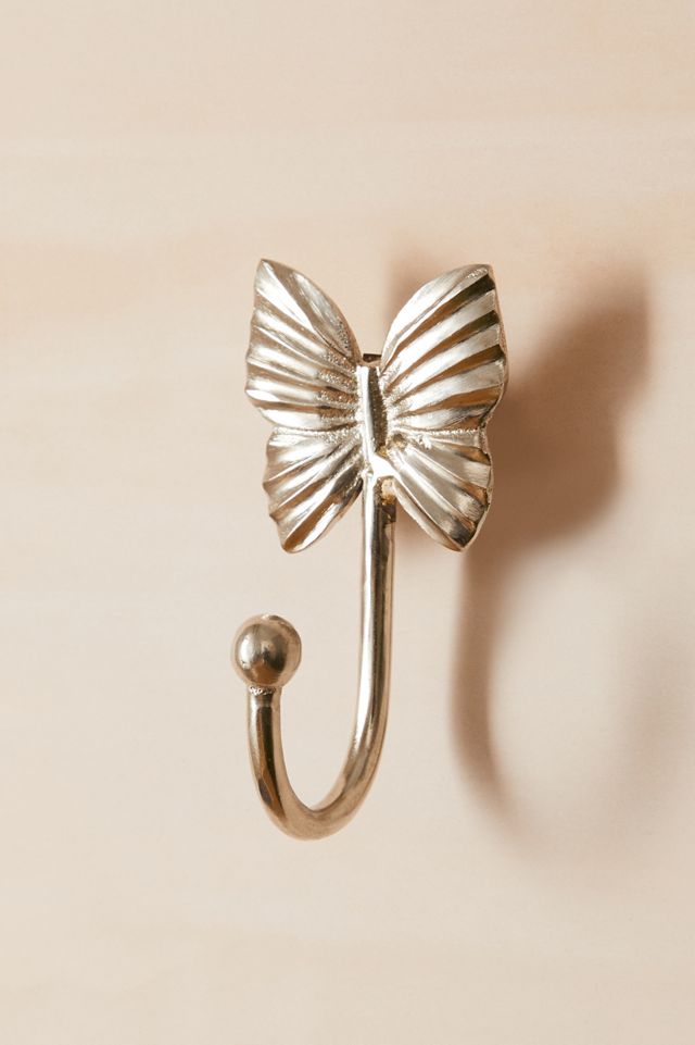 Silver Butterfly Wall Hook | Urban Outfitters UK