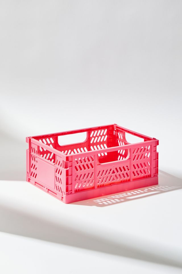 Felix Hot Pink Medium Folding Storage Crate | Urban Outfitters UK