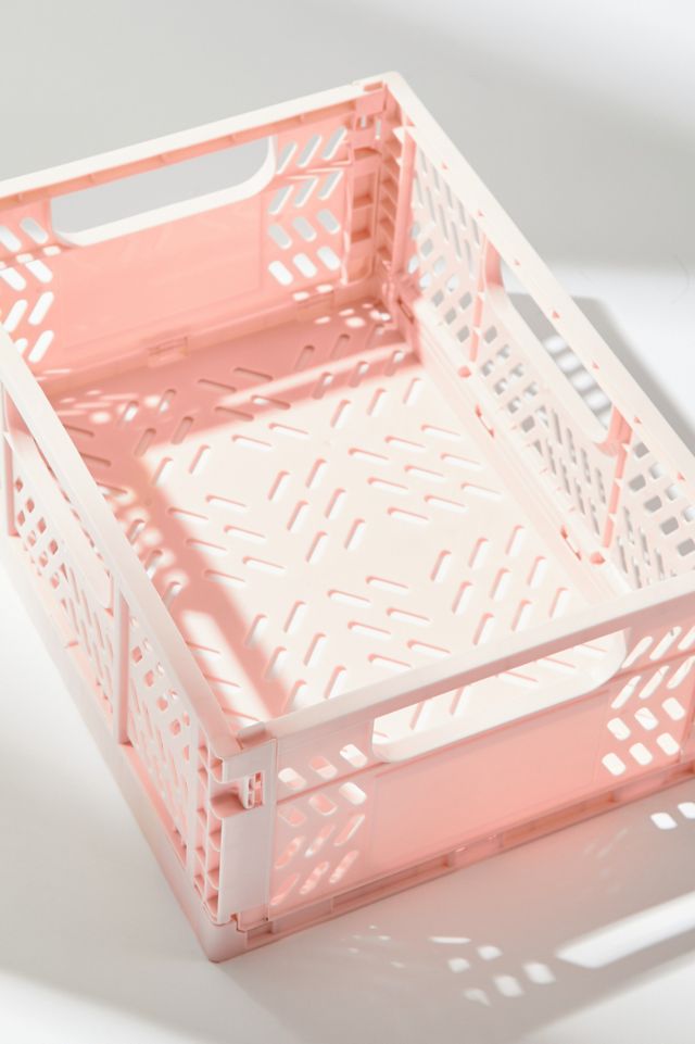Felix Pink Medium Folding Storage Crate | Urban Outfitters UK