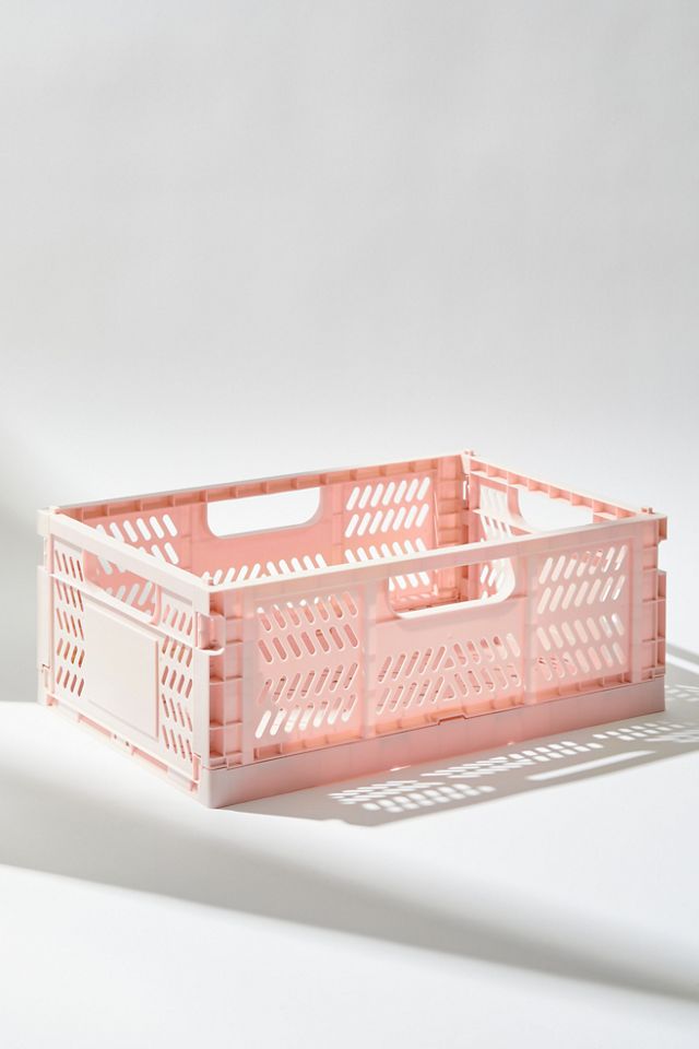 Felix Pink Large Folding Storage Crate | Urban Outfitters UK