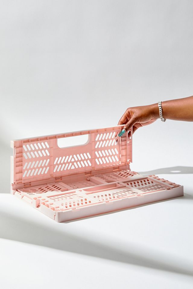Felix Pink Large Folding Storage Crate | Urban Outfitters UK