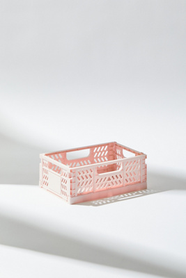 Felix Pink Small Folding Storage Crate | Urban Outfitters UK