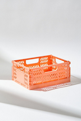 Felix Peach Medium Folding Storage Crate | Urban Outfitters UK