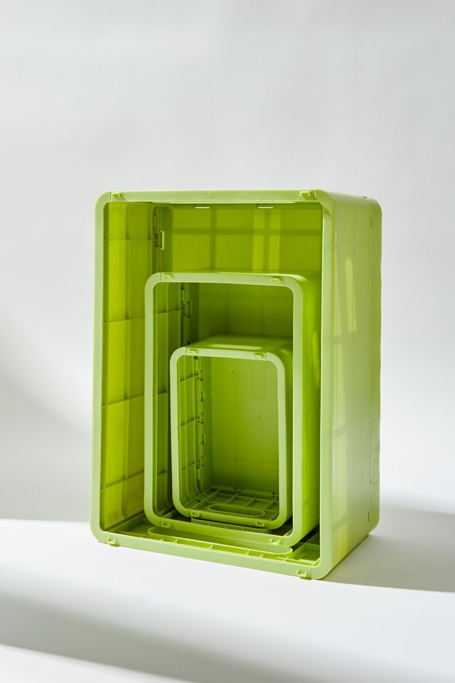 Quinn Small Lime Folding Storage Crate | Urban Outfitters UK