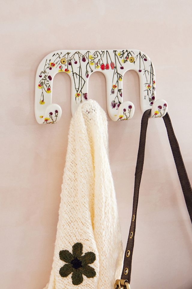 Cassie Floral Multi Wall Hook | Urban Outfitters UK
