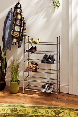 6-Tier Chrome Shoe Rack | Urban Outfitters UK