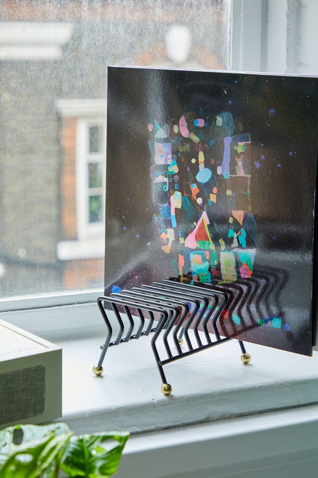 Nina Black Vinyl Storage Rack | Urban Outfitters UK