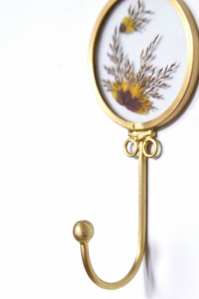 Pressed Flower Wall Hook | Urban Outfitters UK