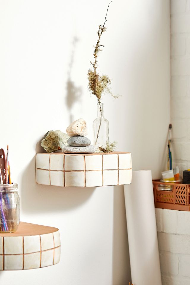 Kaarlo Small Ceramic Wall Shelf | Urban Outfitters UK