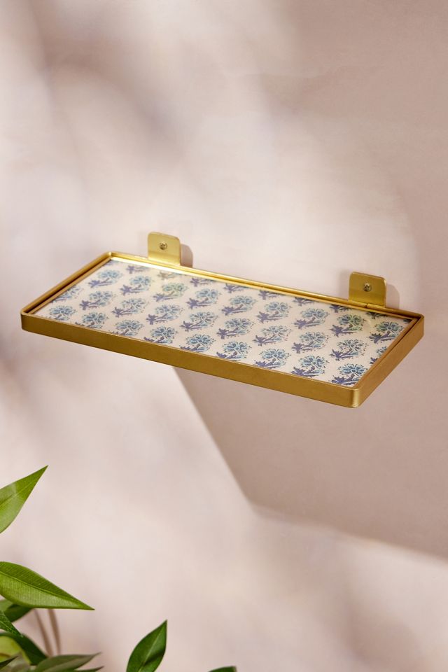 Block Print Small Wall Shelf | Urban Outfitters UK
