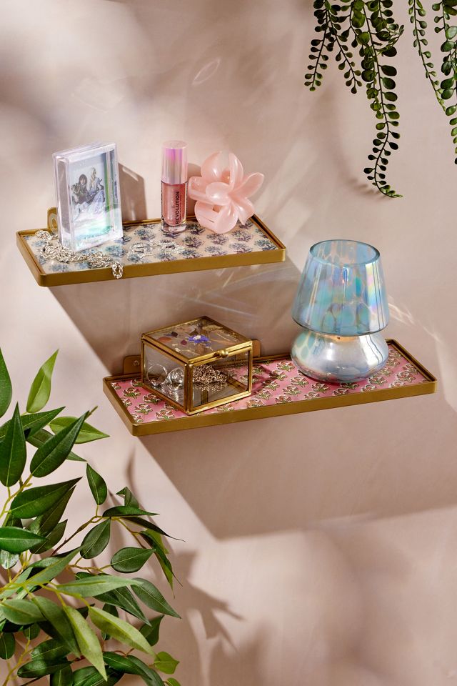 Block Print Small Wall Shelf | Urban Outfitters UK