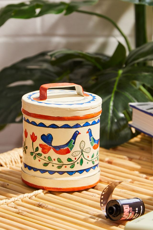 Hand Painted Storage Tin | Urban Outfitters UK
