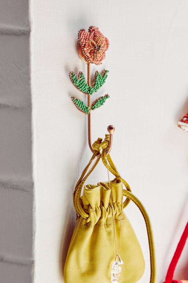 Beaded Rose Wall Hook | Urban Outfitters UK