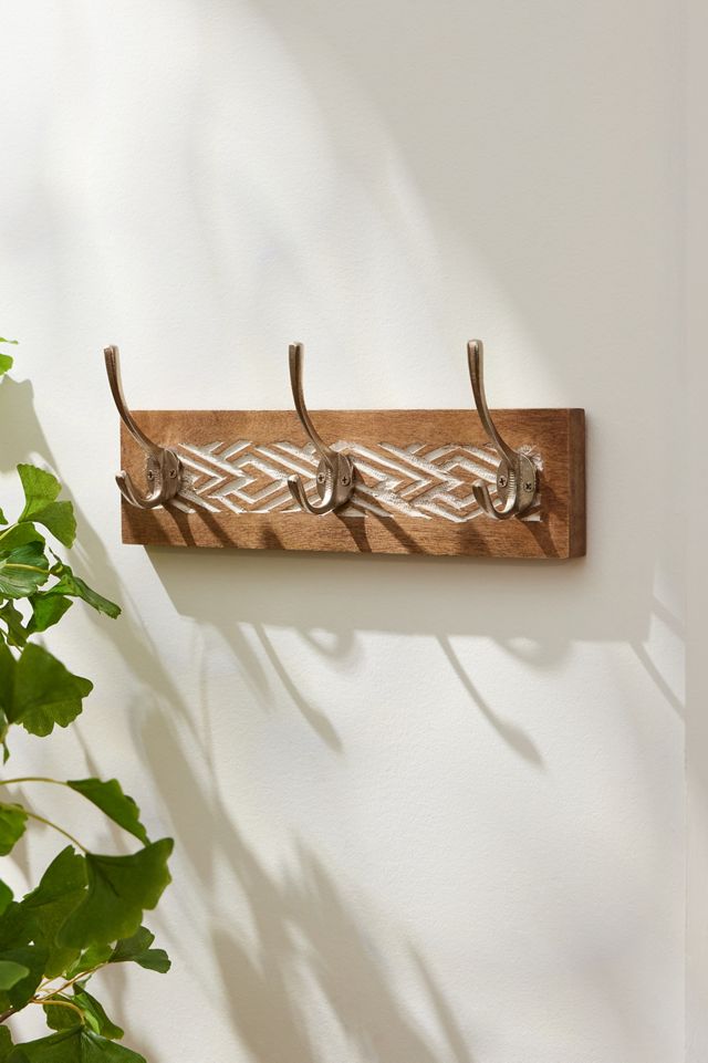 Carved Wood Multi-Hook | Urban Outfitters UK
