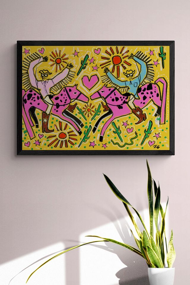 Tony Green Texas Sweethearts Framed Art Print | Urban Outfitters UK