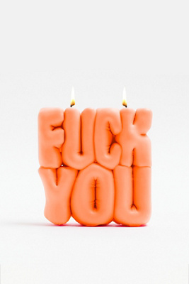 Wavey Casa Orange F*ck You Puffer Candle | Urban Outfitters UK