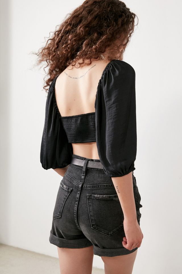 Kimchi Blue Lola Tie-Front Crop Top | Urban Outfitters UK