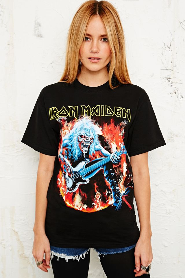 Iron Maiden Rock Tee in Black | Urban Outfitters UK