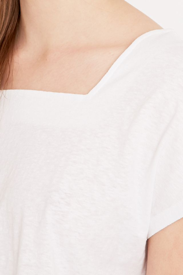 Urban Outfitters Square Neck White T-shirt | Urban Outfitters UK