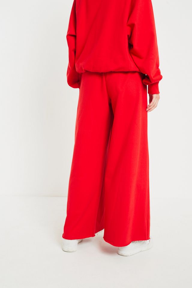 Fleamadonna RSVP Red Wide Leg Sweatpants | Urban Outfitters UK