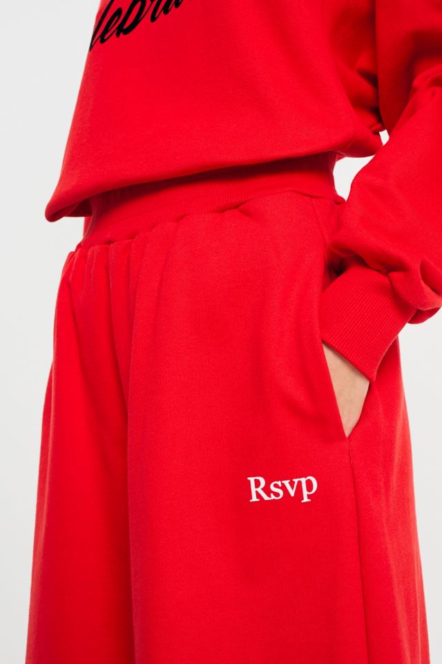 Fleamadonna RSVP Red Wide Leg Sweatpants | Urban Outfitters UK