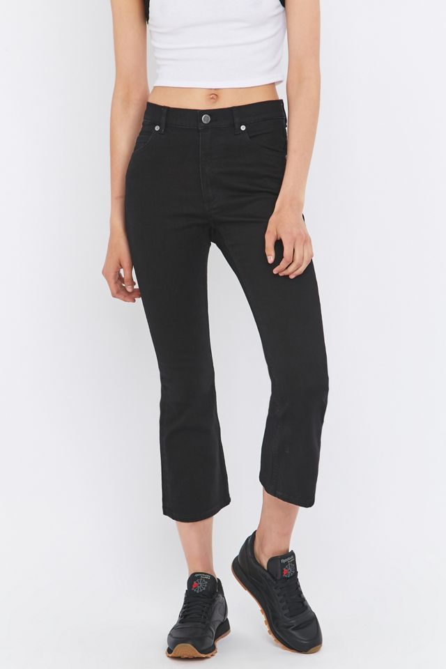 Cheap Monday Drift Black Cropped Kick Flare Jeans | Urban Outfitters UK