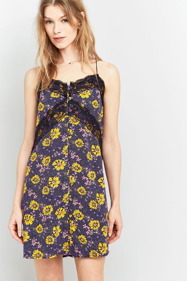 Pins & Needles Button-Down Slip Dress | Urban Outfitters UK