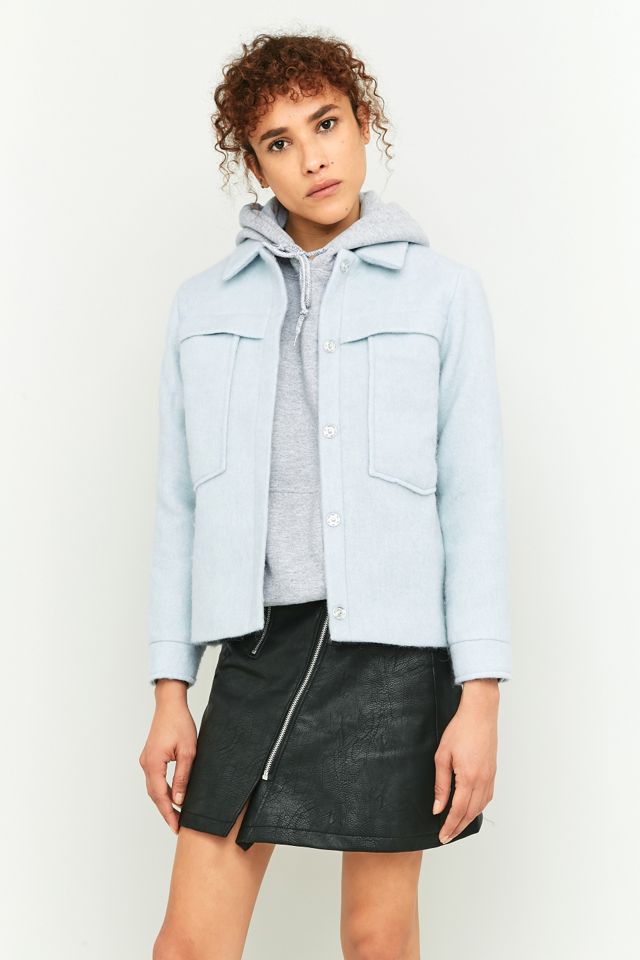 Light Before Dark Blue Shacket | Urban Outfitters UK