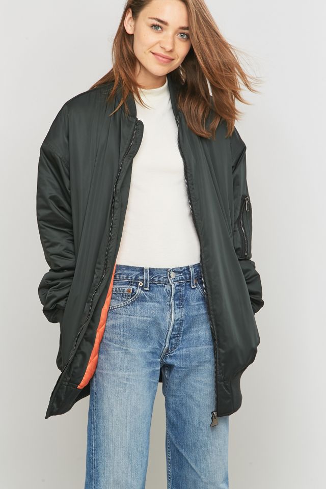 Light Before Dark Supersized Bomber Jacket | Urban Outfitters UK