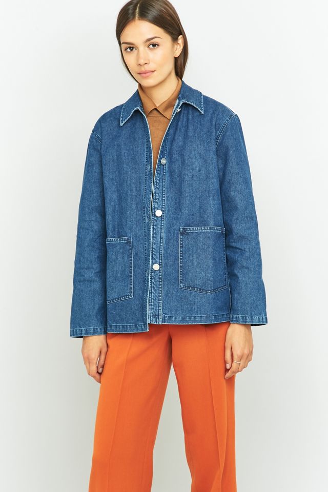 Wood Wood Nia Blue Denim Jacket | Urban Outfitters UK