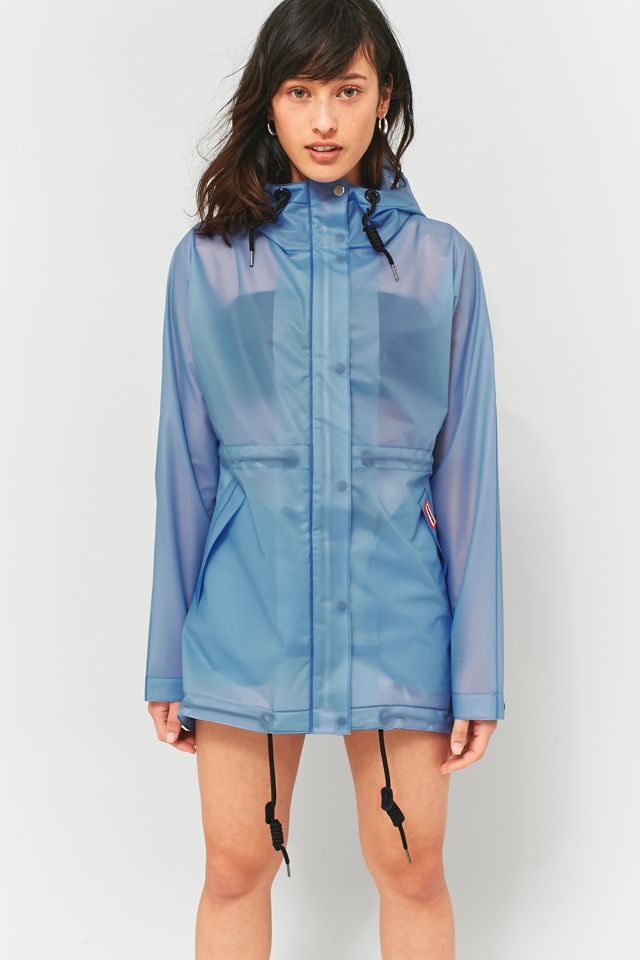 Hunter Original Pale Blue Vinyl Rain Mac Jacket | Urban Outfitters UK