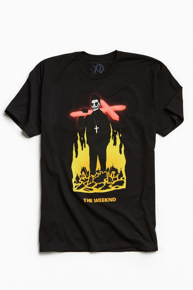 The Weeknd Crucifix T-shirt | Urban Outfitters UK