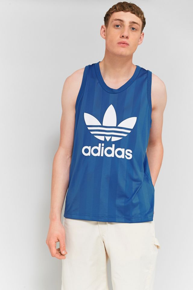 adidas Core Blue Football Tank Top | Urban Outfitters UK