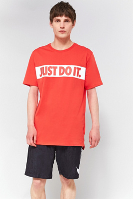 Nike Just Do It Red Block T-shirt | Urban Outfitters UK
