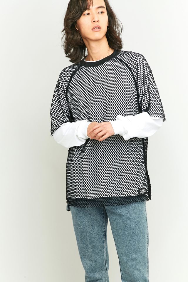 Cheap Monday Black Trapped Mesh T-shirt | Urban Outfitters UK