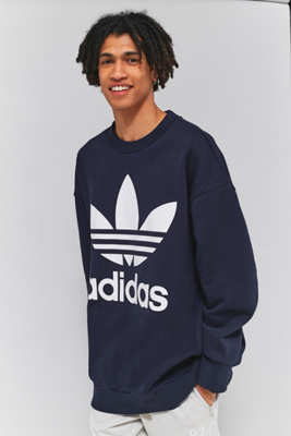 adidas Legend Ink Oversized Adicolor Crewneck Sweatshirt | Urban ...