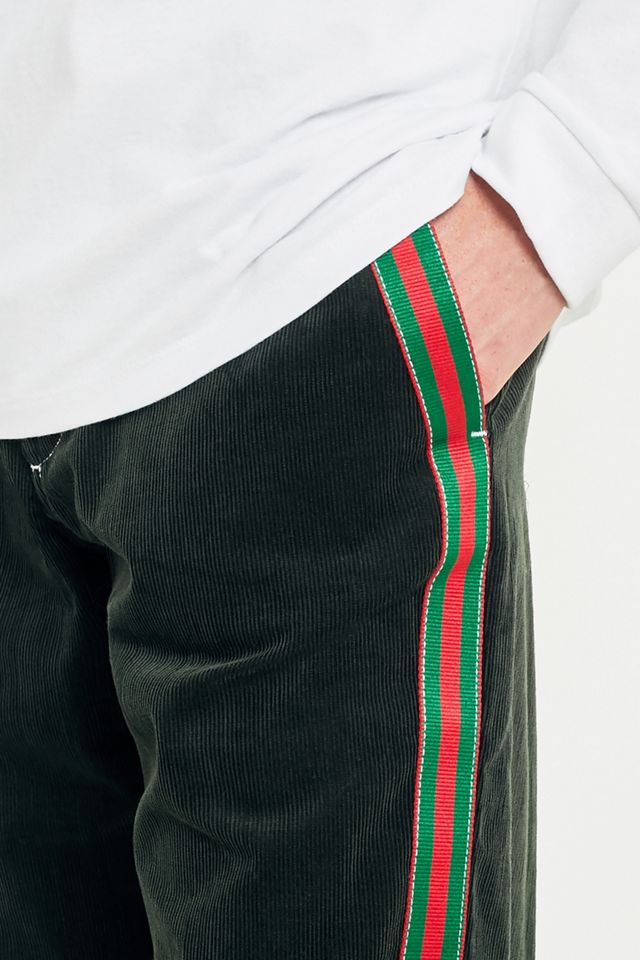 Soulland Greco Dark Green Cord Trousers | Urban Outfitters UK