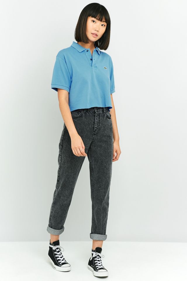 Urban Renewal Vintage Customised Raw Cut Branded Blue Polo Shirt ...