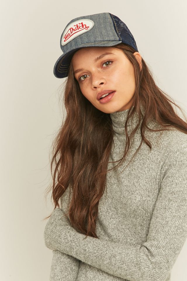 Urban Renewal Vintage Surplus Denim Von Dutch Trucker Hat | Urban ...
