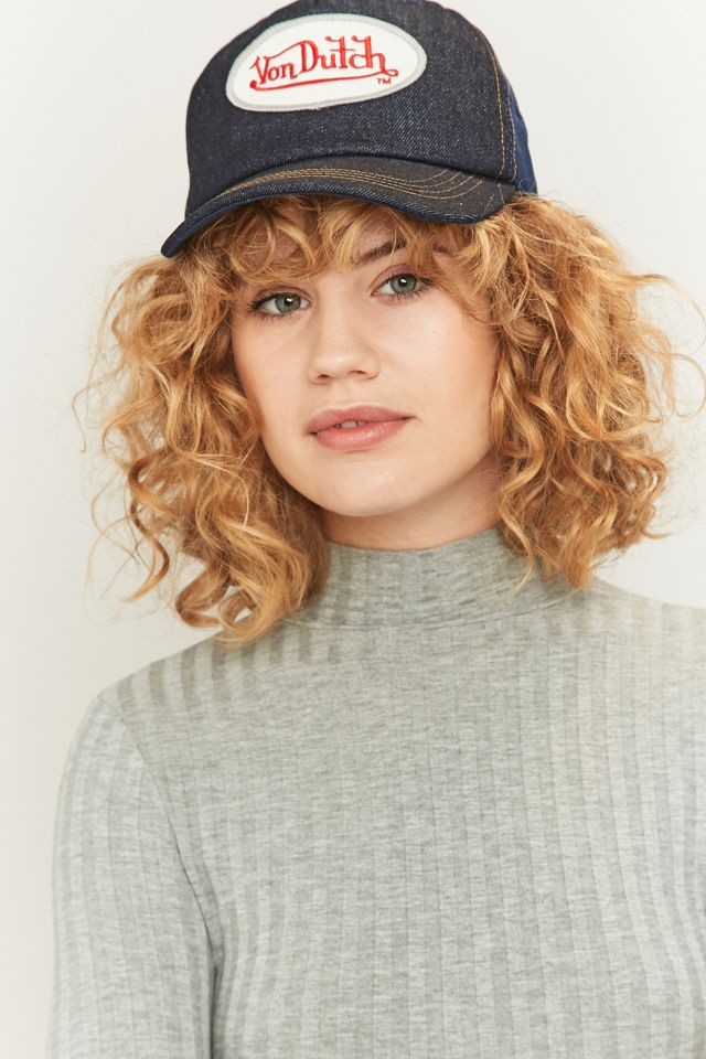 Urban Renewal Vintage Surplus Indigo Denim Von Dutch Trucker Hat ...