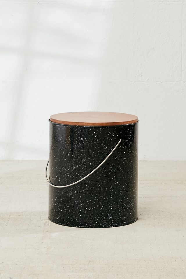 Flecked Black Multi-Use Storage Stool | Urban Outfitters UK