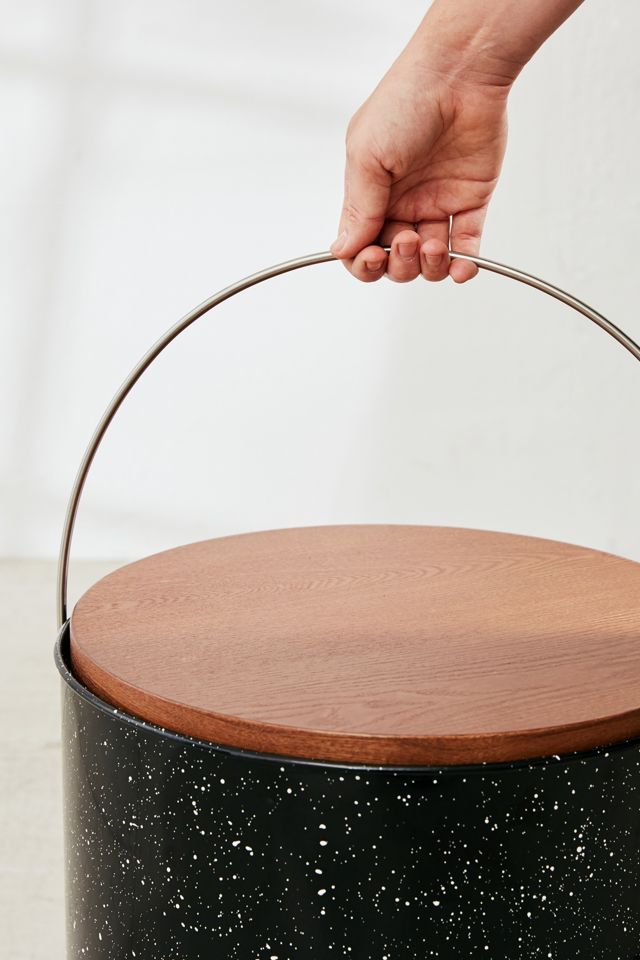 Flecked Black Multi-Use Storage Stool | Urban Outfitters UK
